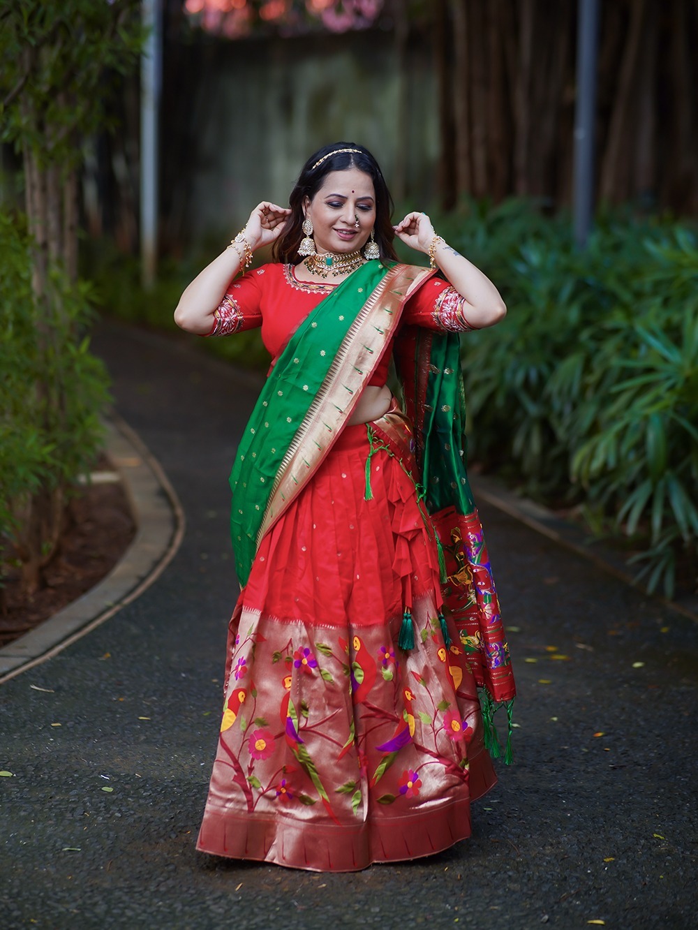 Jacquard Silk Paithani Lehenga Jacquard Silk Paithani Lehenga