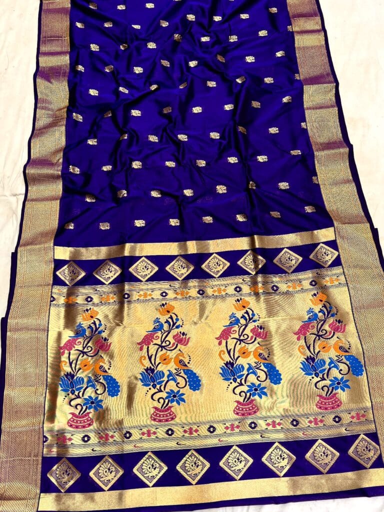 Traditional Self Border Paithani | Rugved Collection