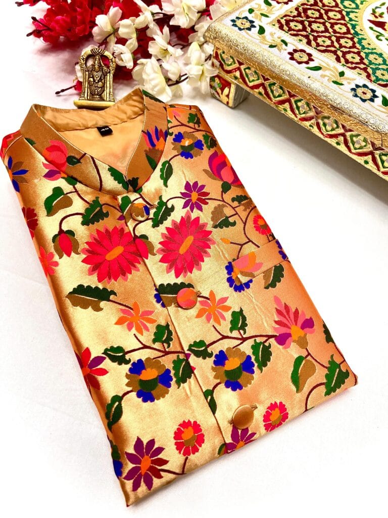 Paithani Jacket for Men – Stylish, Traditional, & Comfortable ...