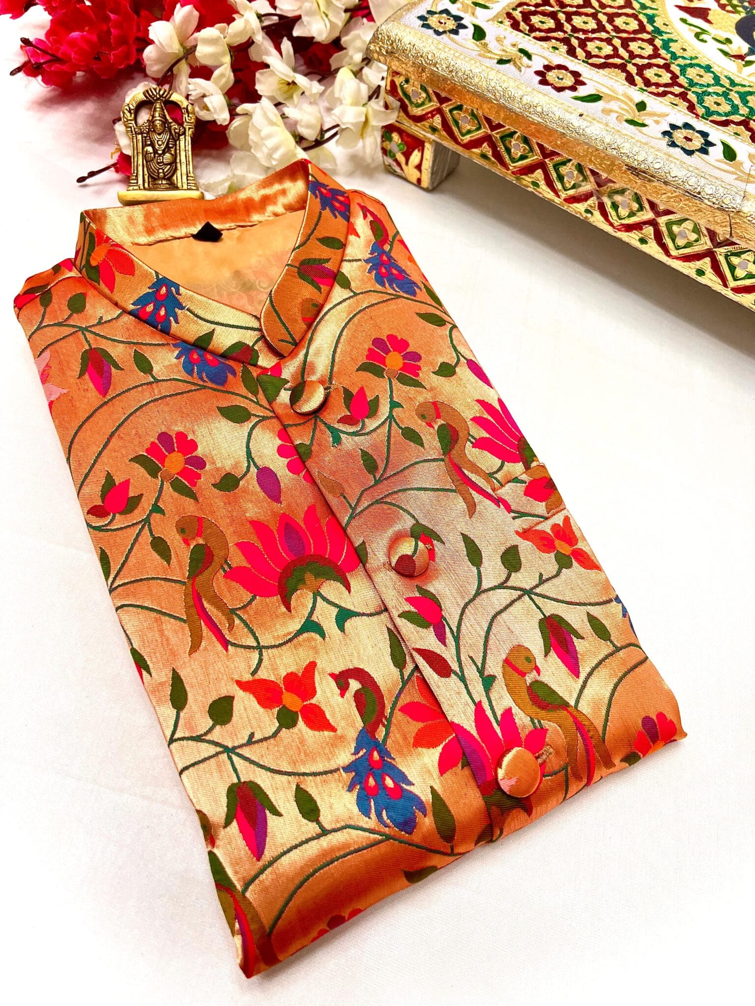 Paithani Jacket for Men – Stylish, Traditional, & Comfortable ...