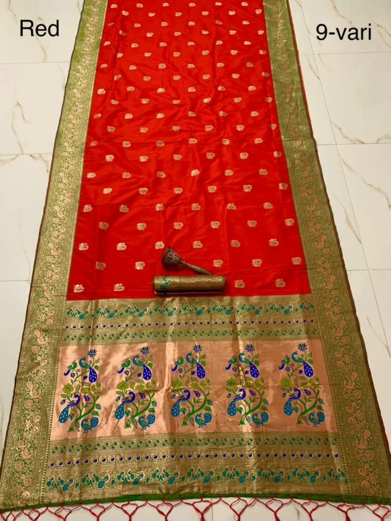 Nauvari Saree – Traditional Maharashtrian 9 Yard | Rugved…
