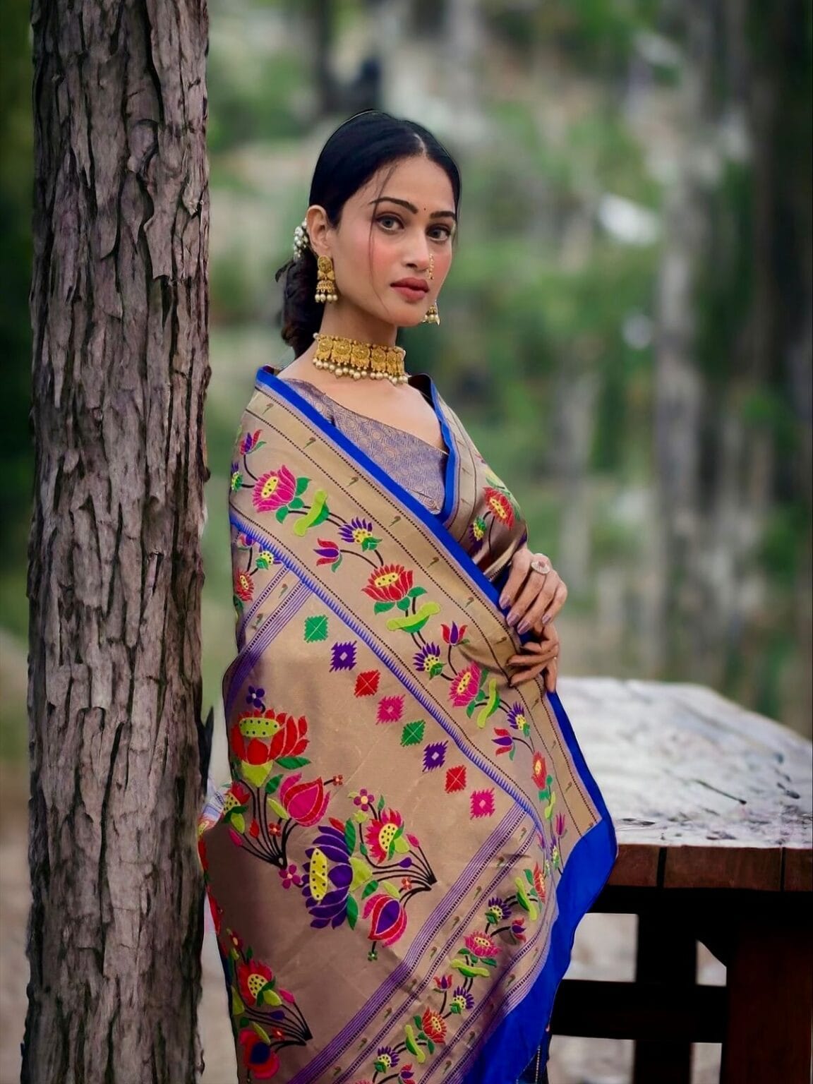 Lotus Brocked Paithani – Elegant, Traditional, and Luxurious ...